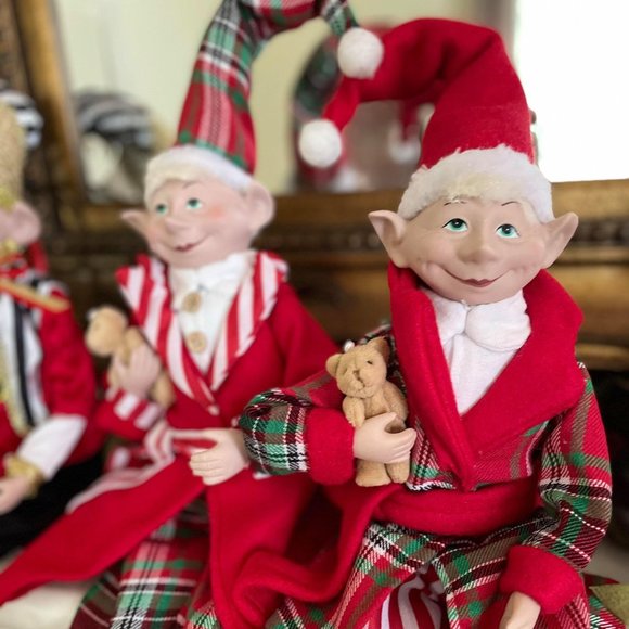 tjhearts | Accents | Ready For Bedtime Elfs With Their Little Teddy ...